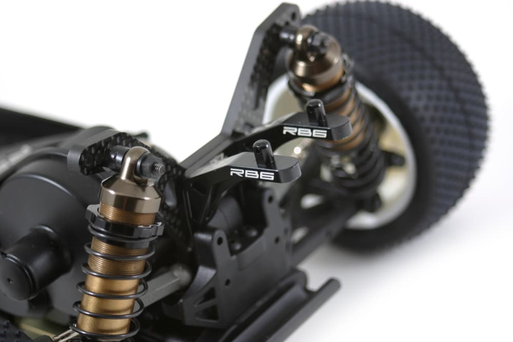 Black aluminium wing mount set - Mid Motor (Kyosho Ultima RB6) - Inside ...