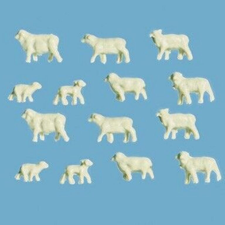Model Scene 5177 N Gauge Sheep and Lambs - Inside Line Models