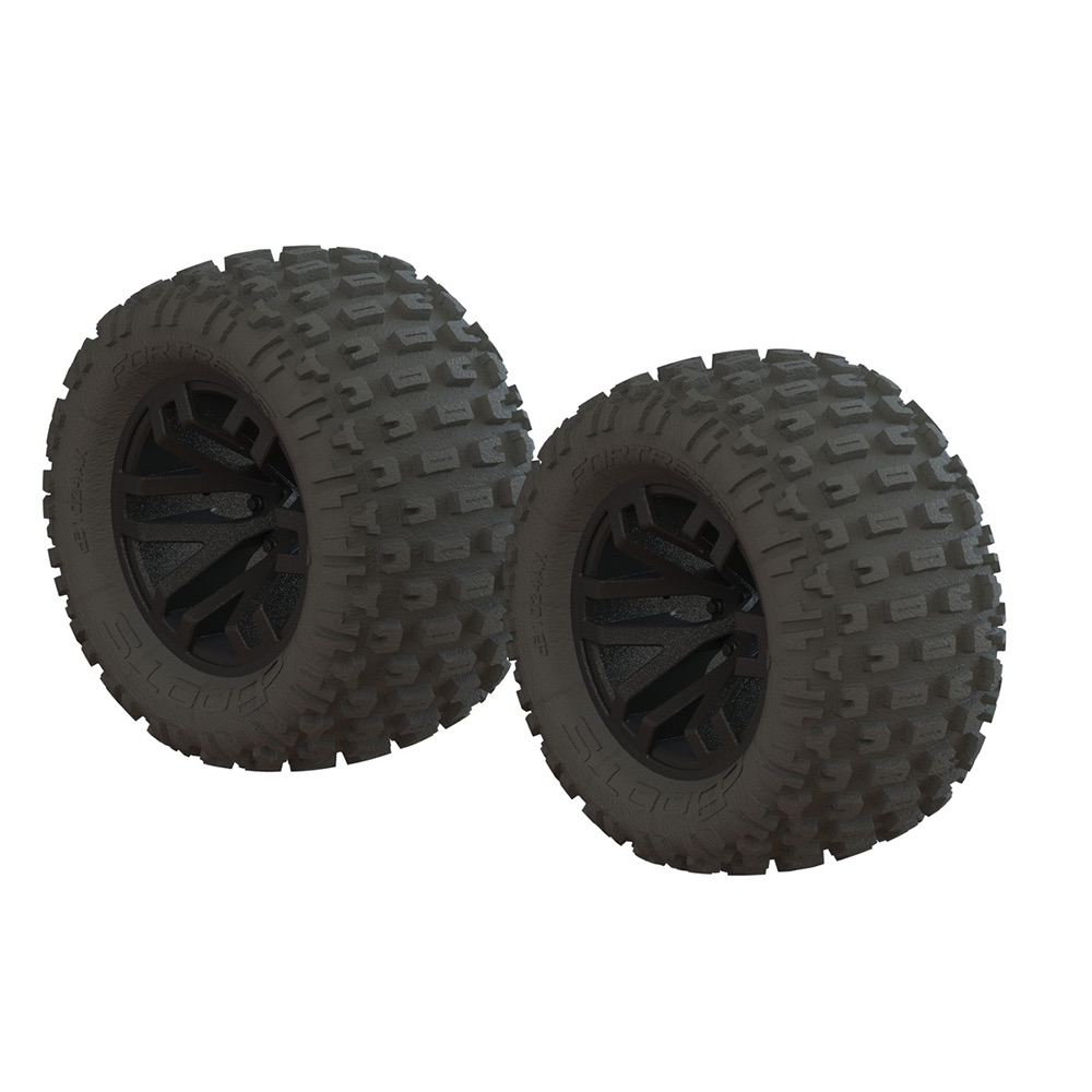 ARRMA ARA550044 dBoots Fortress MT Tire Set Glued Blk (2) - Inside Line ...