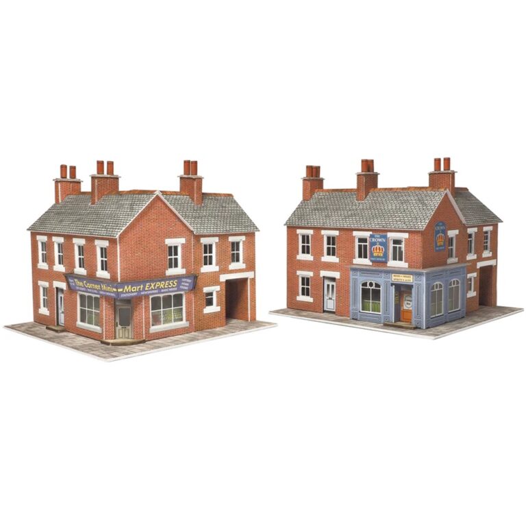 Metcalfe PN116 N SCALE CORNER SHOP & PUB IN RED BRICK - Inside Line Models